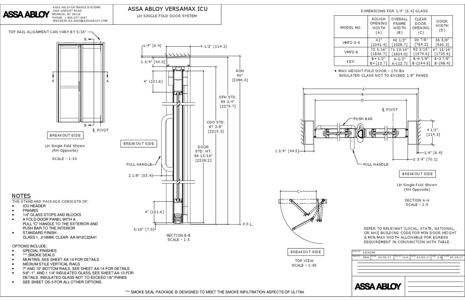 Building Product: ICU/CCU - Fold Door - ASSA ABLOY VersaMax 2.0 ...