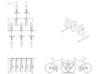 Bicycle Racks - Furnishings - Download Free CAD Drawings, AutoCad ...