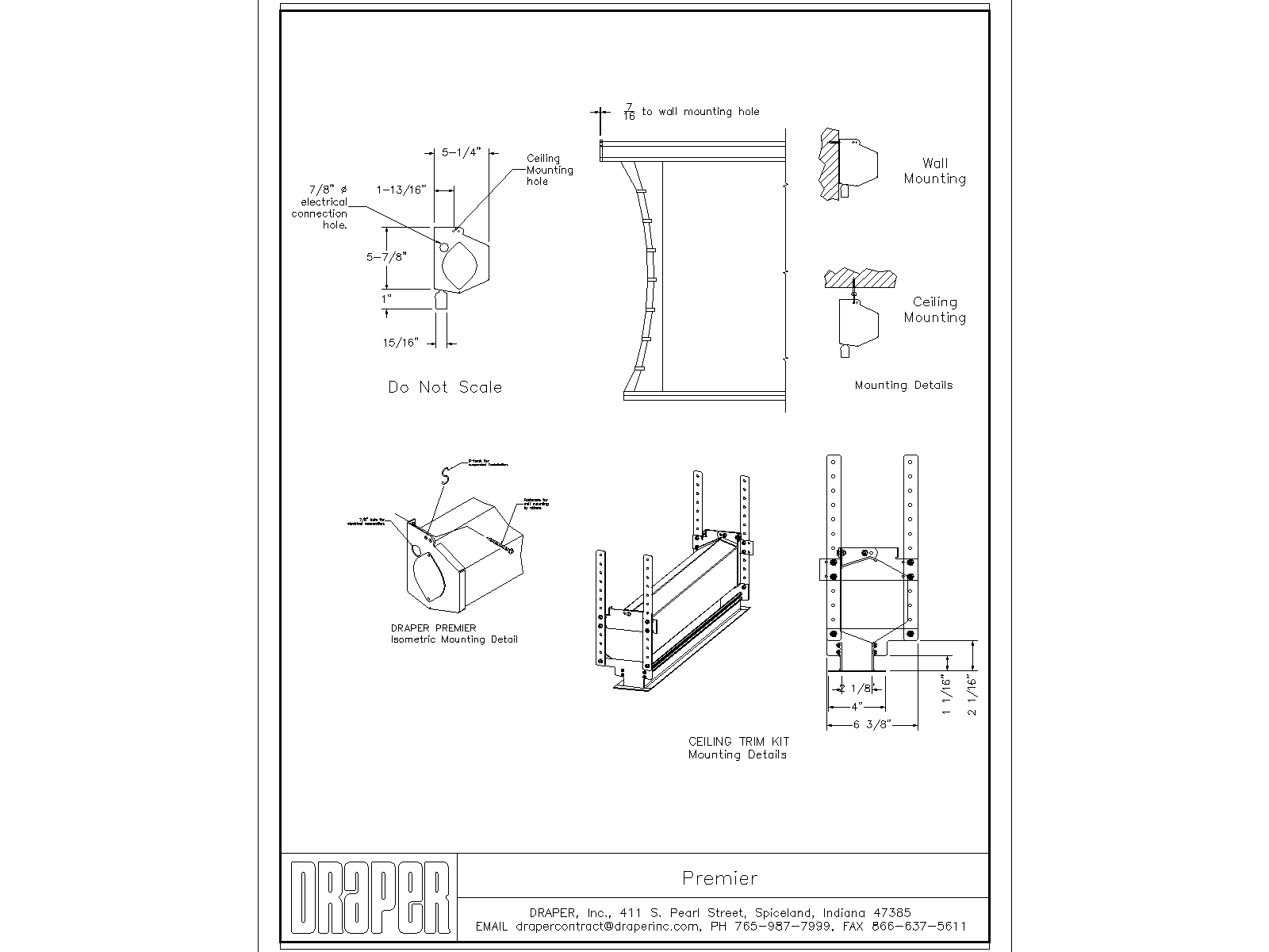 Downloads for Draper Inc., Cad files (ref: Q:autocad Projection Screens ...