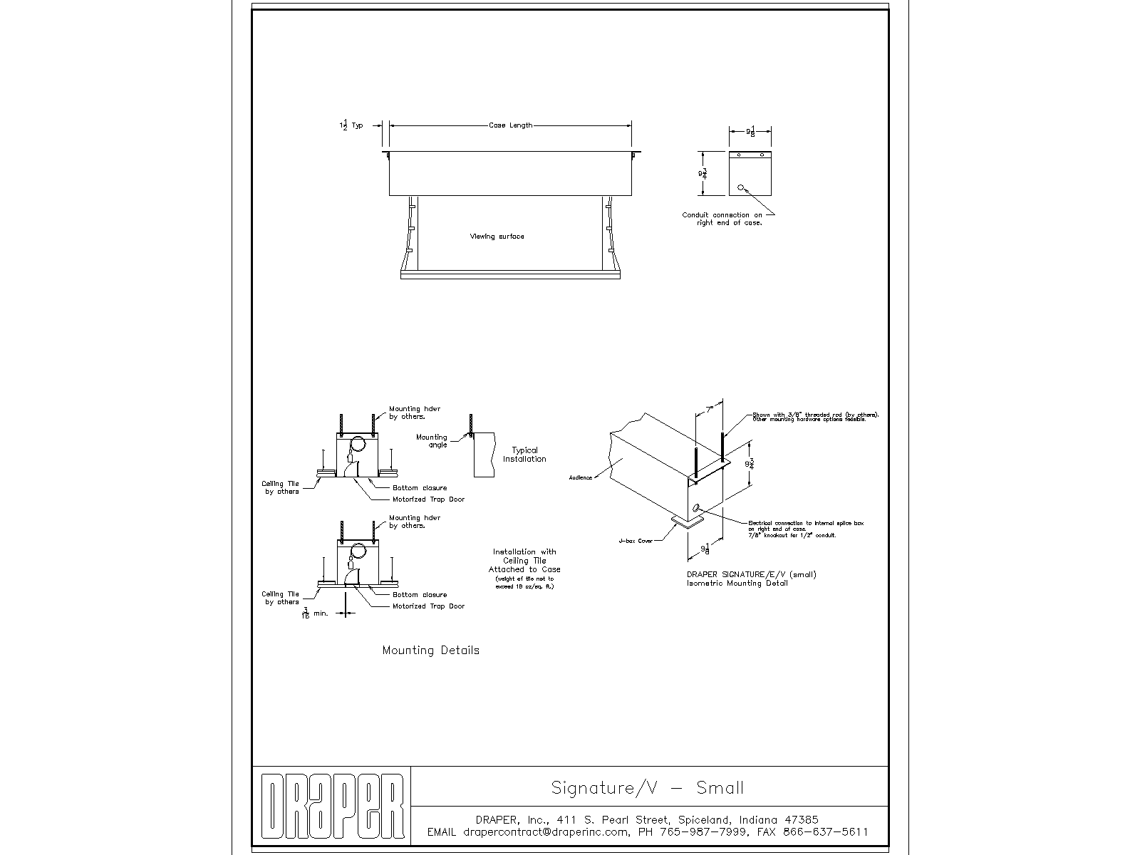 Building Product: Audio Visual Equipment - Motorized Projection Screens ...