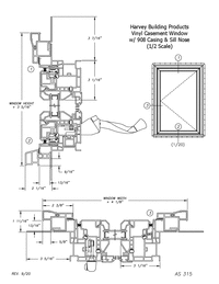 Vinyl Windows - Openings - CAD Drawing | AutoCAD Blocks | ARCAT