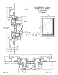 Vinyl Windows - Openings - CAD Drawing | AutoCAD Blocks | ARCAT