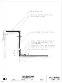 Under Coping Wall Cap Flashing
