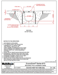 MultiDrain Systems CAD Drainage and Containment - EconoDrain #10 | ARCAT