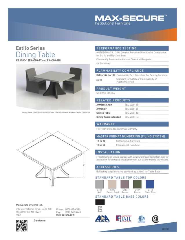 Access Products / Ecoglo, Catalogs, Max Secure Institutional Furniture ...