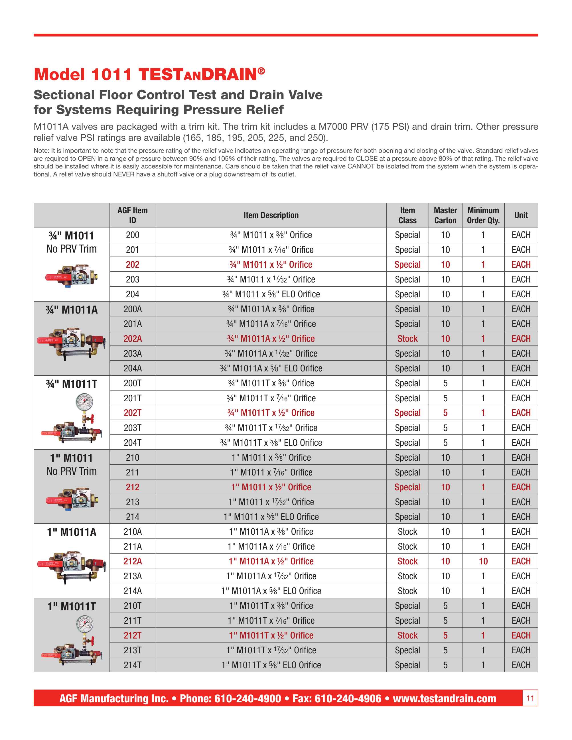 AGF Manufacturing, Inc. , Catalogs, Fire Sprinkler Product Catalog | ARCAT