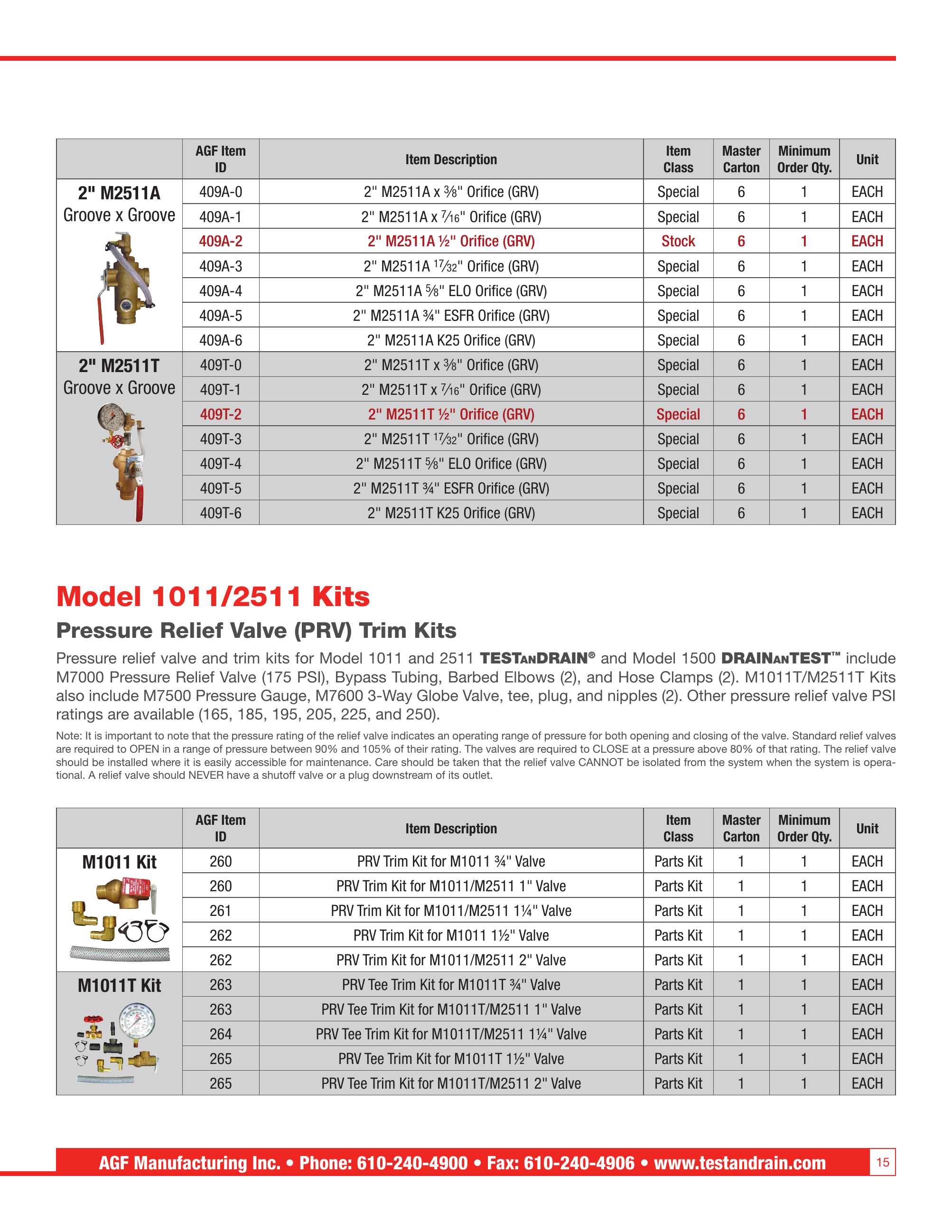 AGF Manufacturing, Inc. , Catalogs, Fire Sprinkler Product Catalog | ARCAT