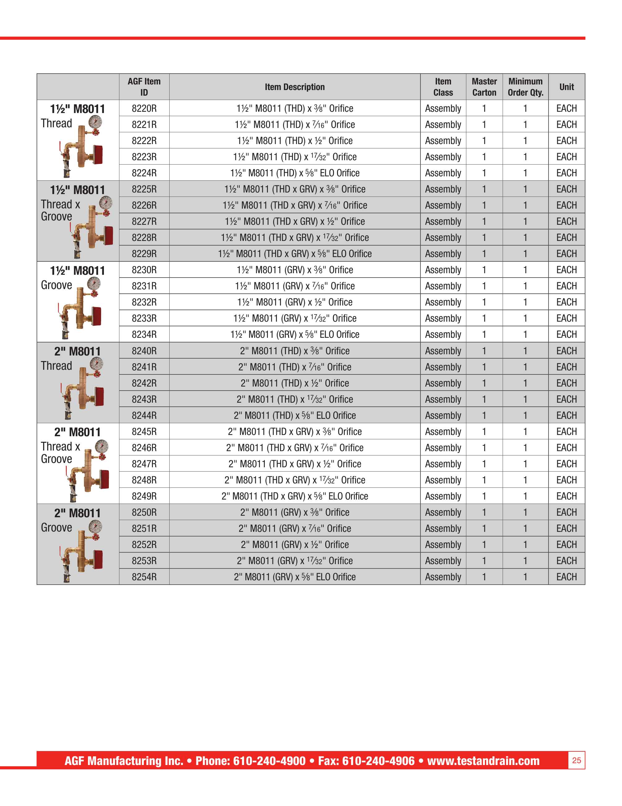 AGF Manufacturing, Inc. , Catalogs, Fire Sprinkler Product Catalog | ARCAT