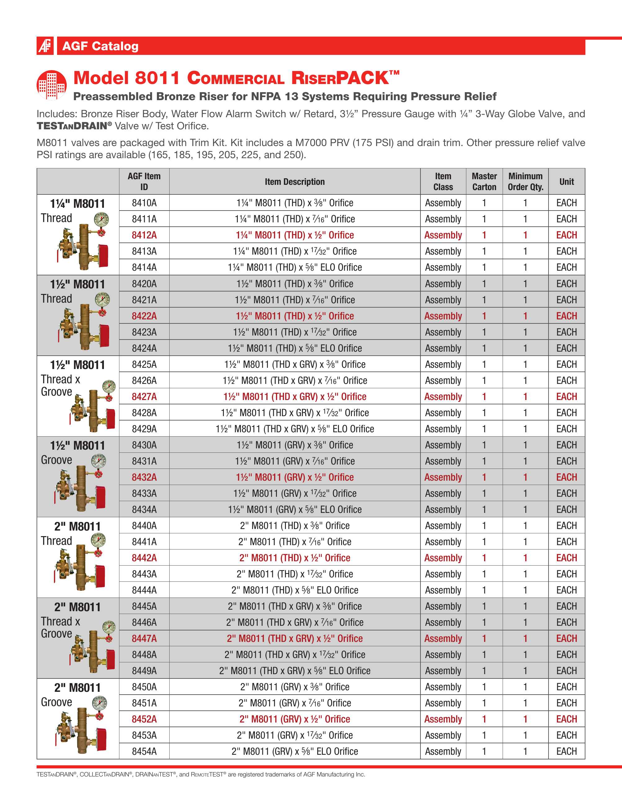 AGF Manufacturing, Inc. , Catalogs, Fire Sprinkler Product Catalog | ARCAT