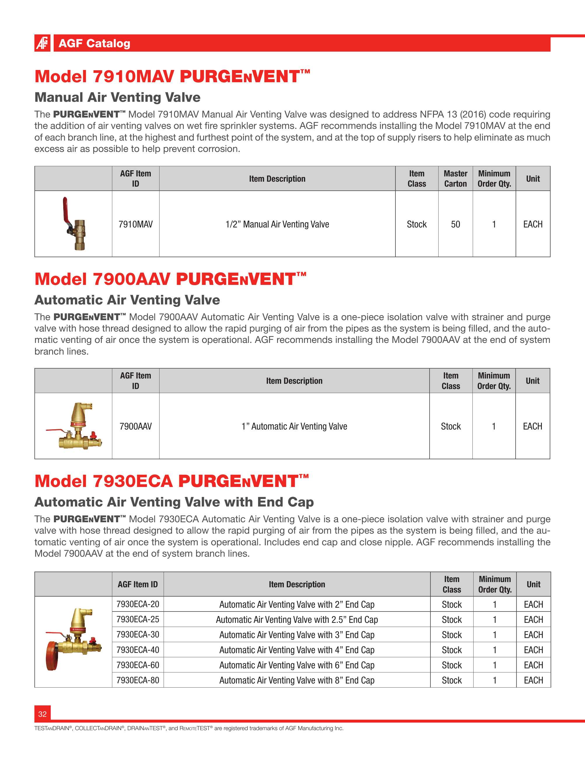 AGF Manufacturing, Inc. , Catalogs, Fire Sprinkler Product Catalog | ARCAT