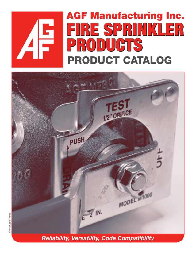 AGF Manufacturing, Inc. , Catalogs, Fire Sprinkler Product Catalog | ARCAT