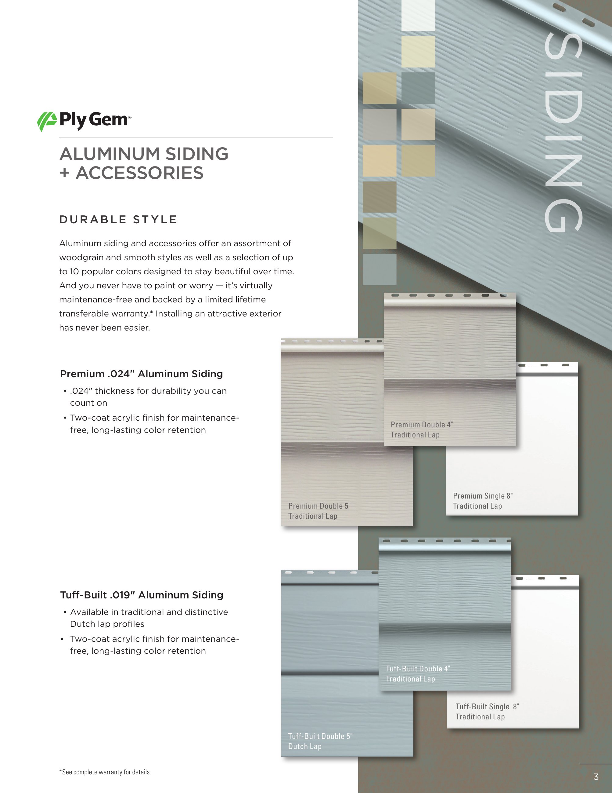 Mastic by Ply Gem, Catalogs, Variform Metals Collection Brochure | ARCAT