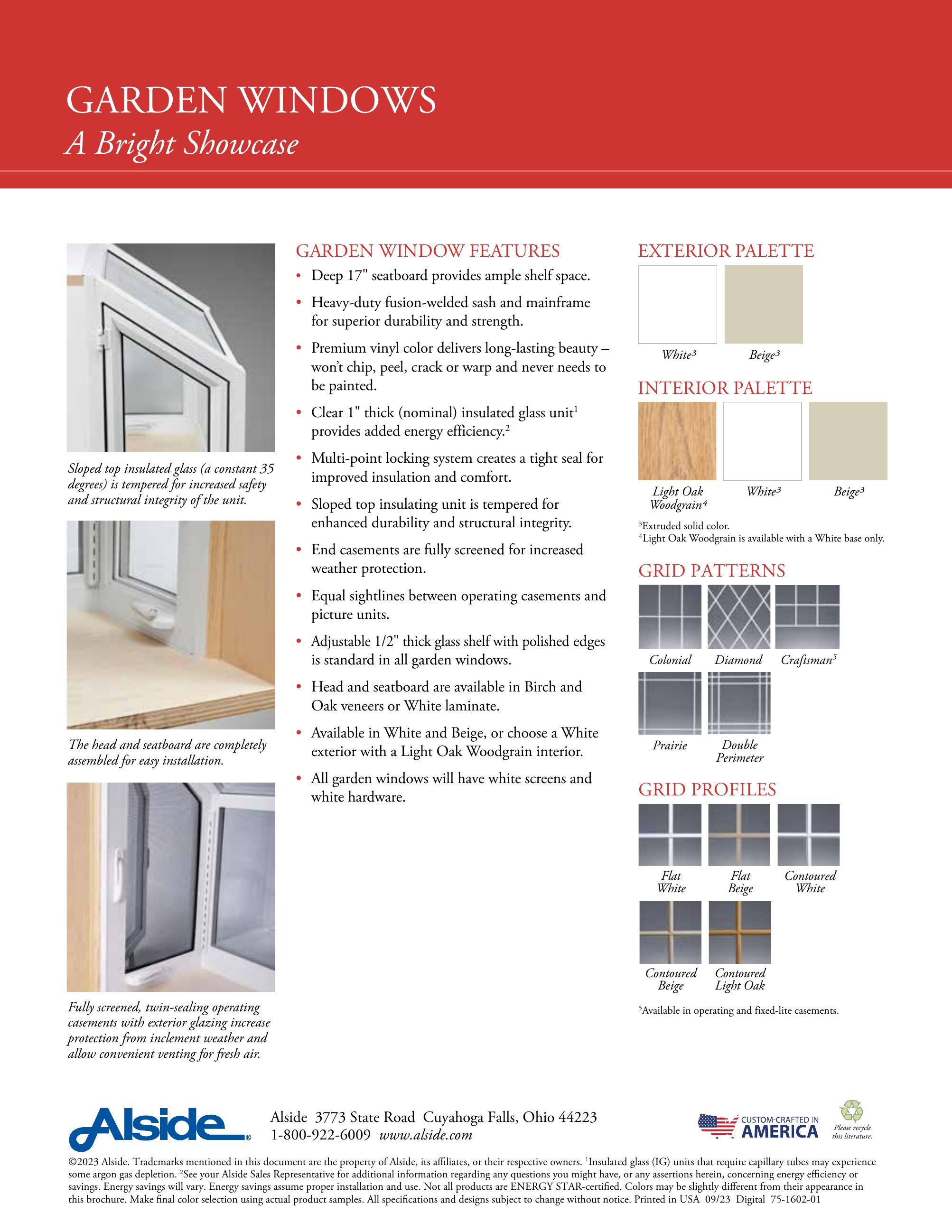 Alside, Catalogs, Garden Windows | ARCAT
