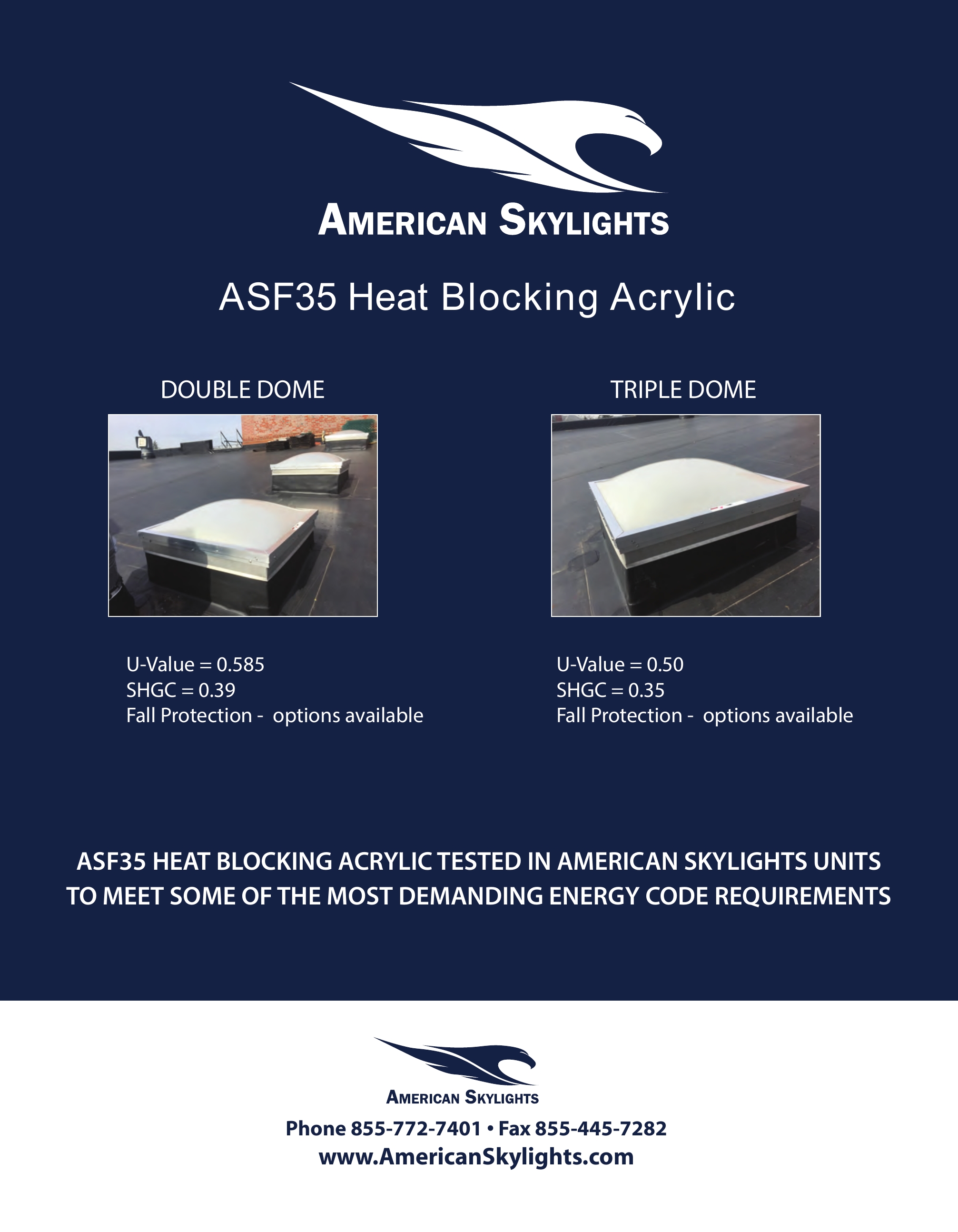American Skylights, Inc., Catalogs, ASF35 Heat Blocking Acrylic | ARCAT