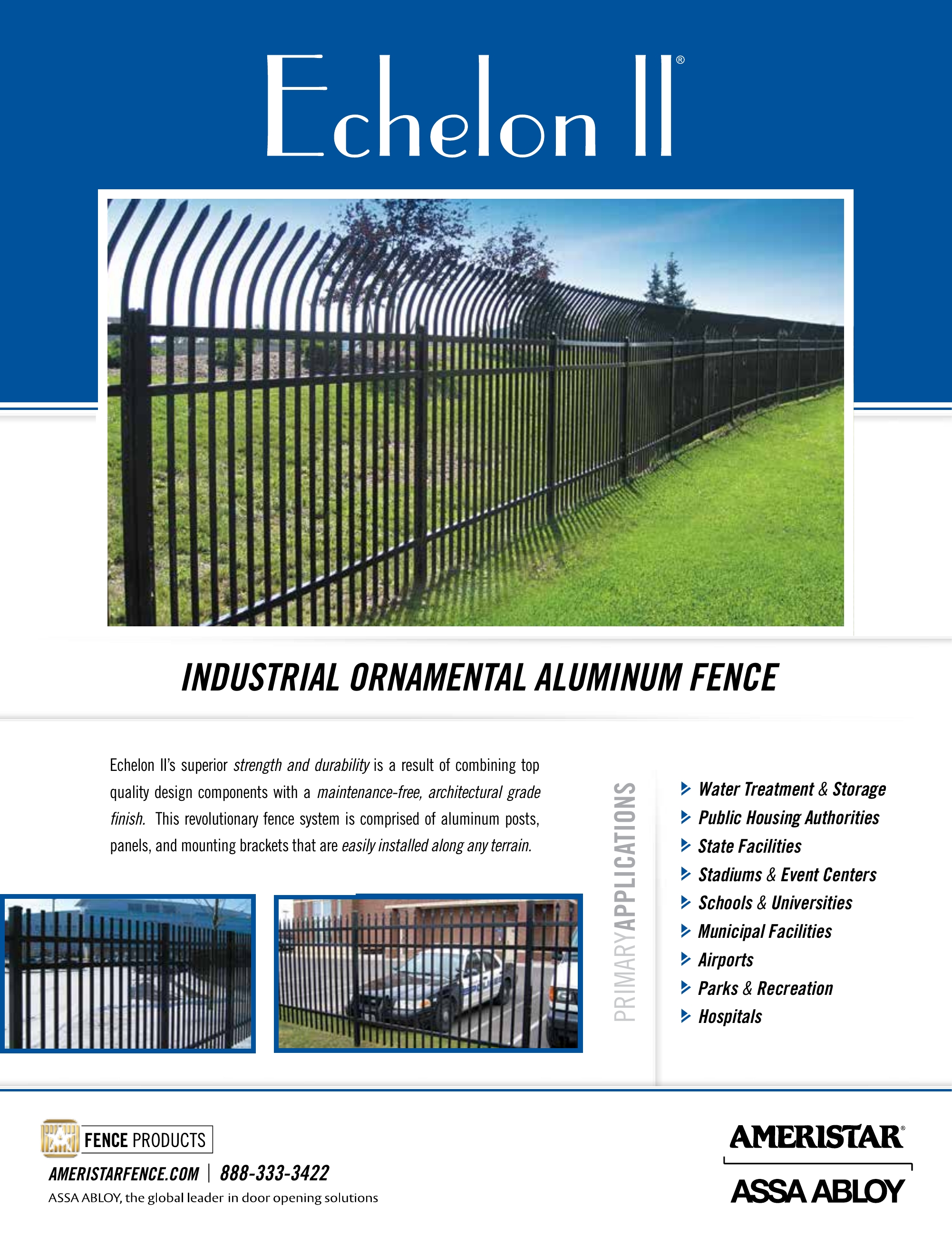 Ameristar Fence Products, Catalogs, Echelon II Flyer | ARCAT