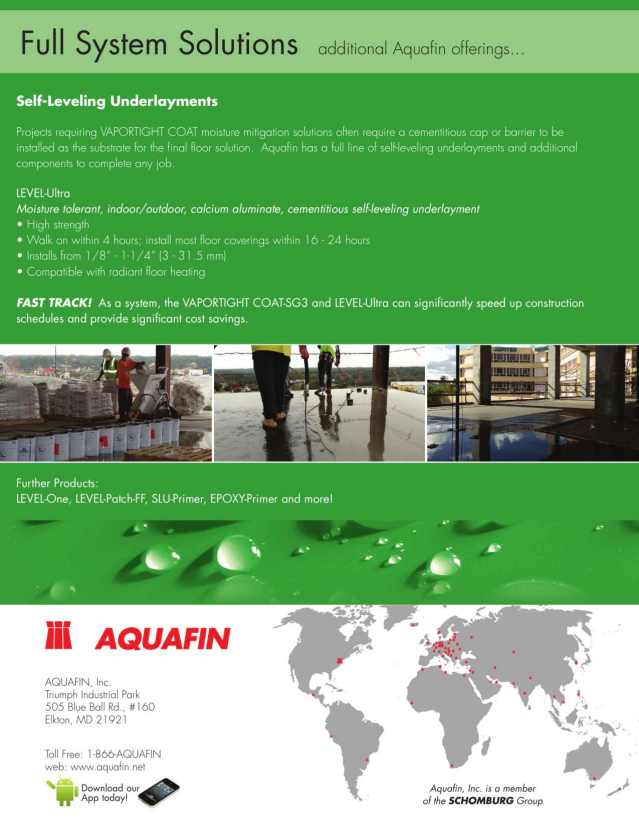 Aquafin, Inc., Catalogs, Moisture Vapor Mitigation Product Guide | ARCAT