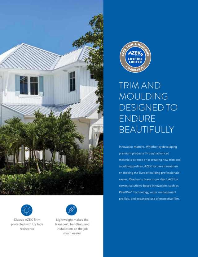 AZEK Building Products, Inc., Catalogs, Exteriors Catalog | ARCAT