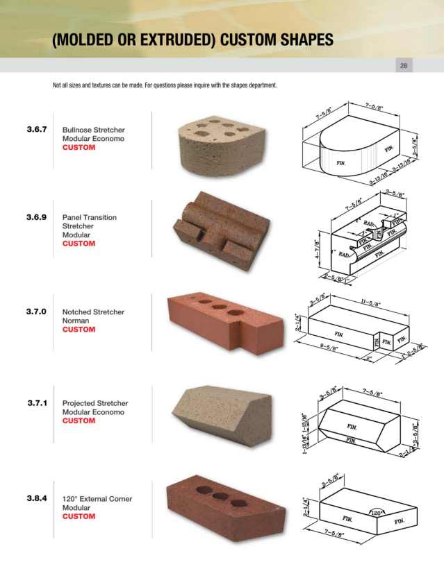 Belden Brick Company (The), Catalogs, Special Shapes Catalog | ARCAT