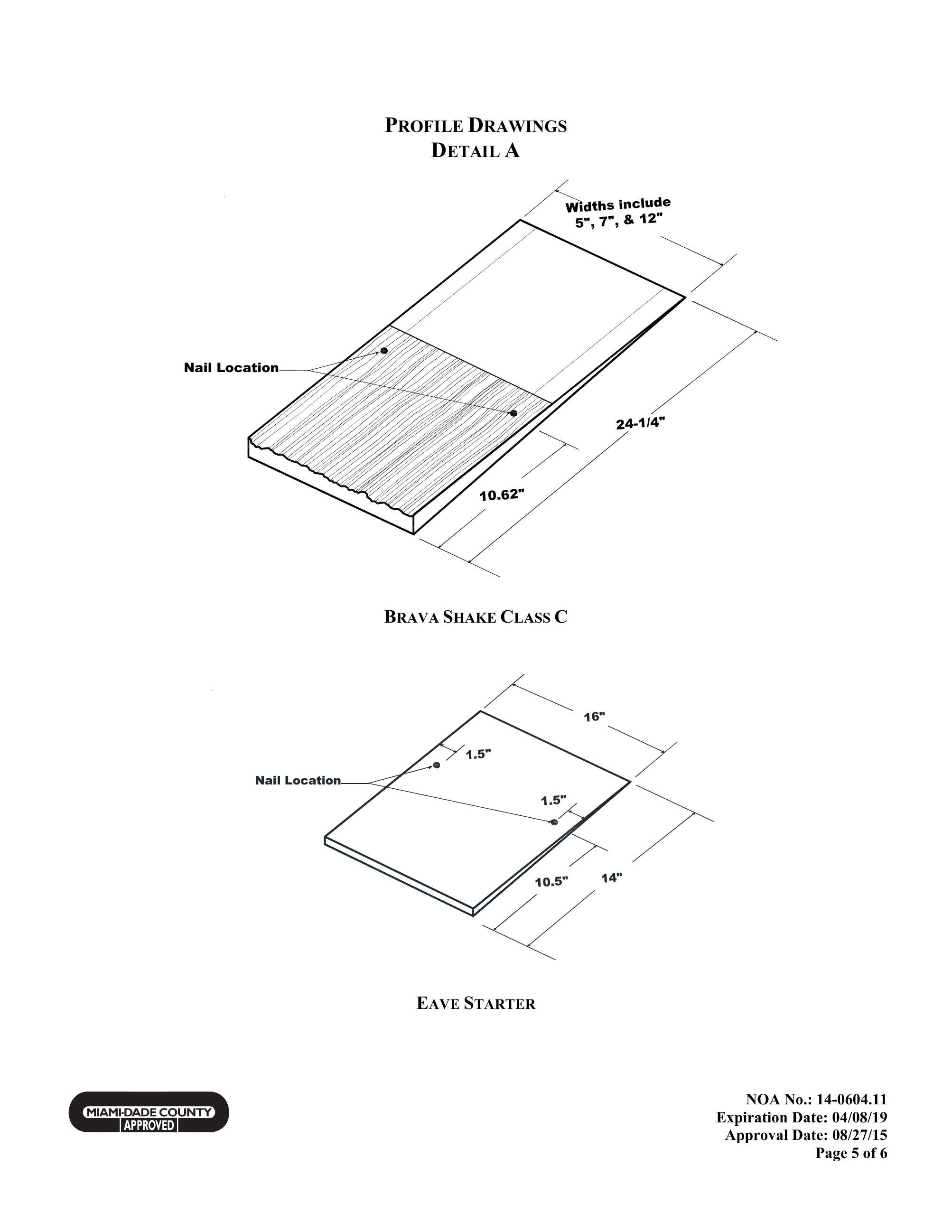 Brava Roof Tile, Catalogs, Shake Class C Miami Dade NOA | ARCAT