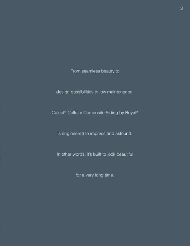 Celect - Cellular Exteriors by Royal, Catalogs, Celect Siding Brochure ...