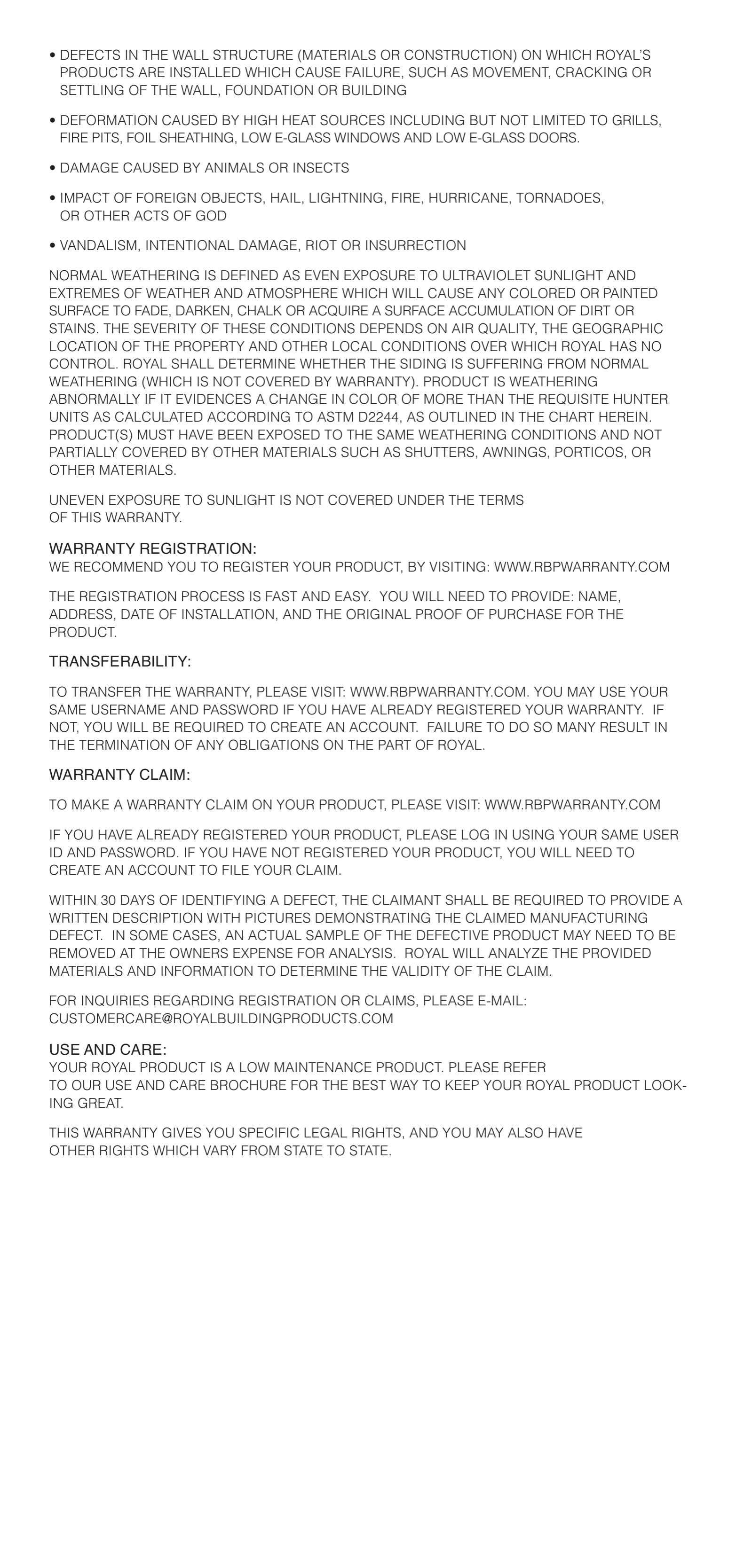 Celect - Cellular Exteriors by Royal, Catalogs, Celect Siding Warranty ...