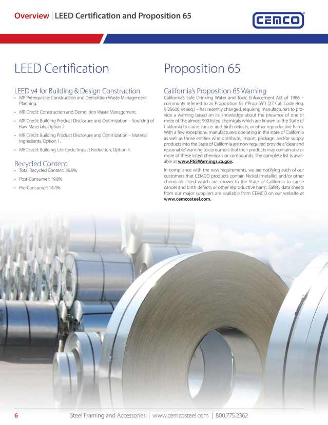 CEMCO, Catalogs, Steel Framing Products Catalog | ARCAT