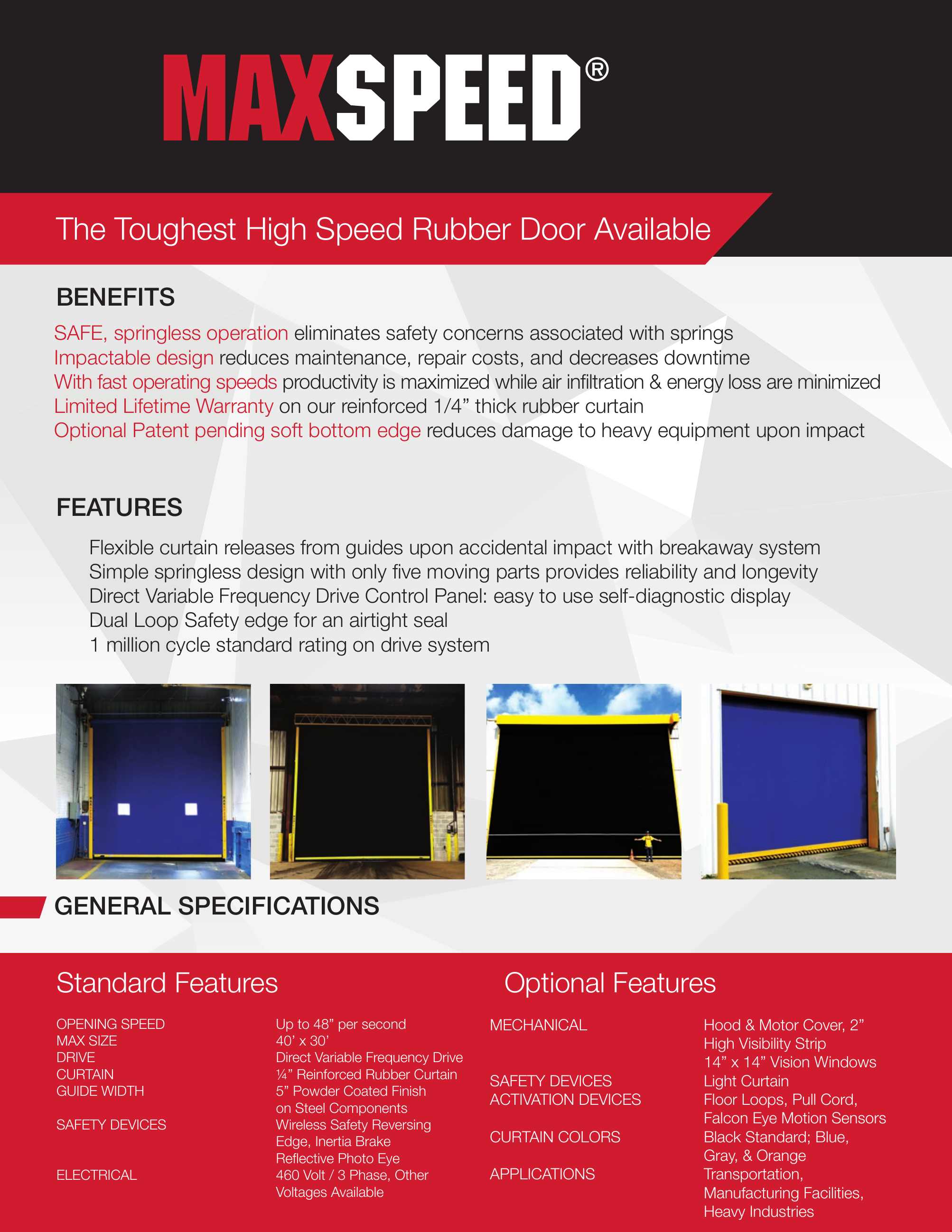 C.H.I. Overhead Doors, Catalogs, PerforMax MAXSPEED | ARCAT