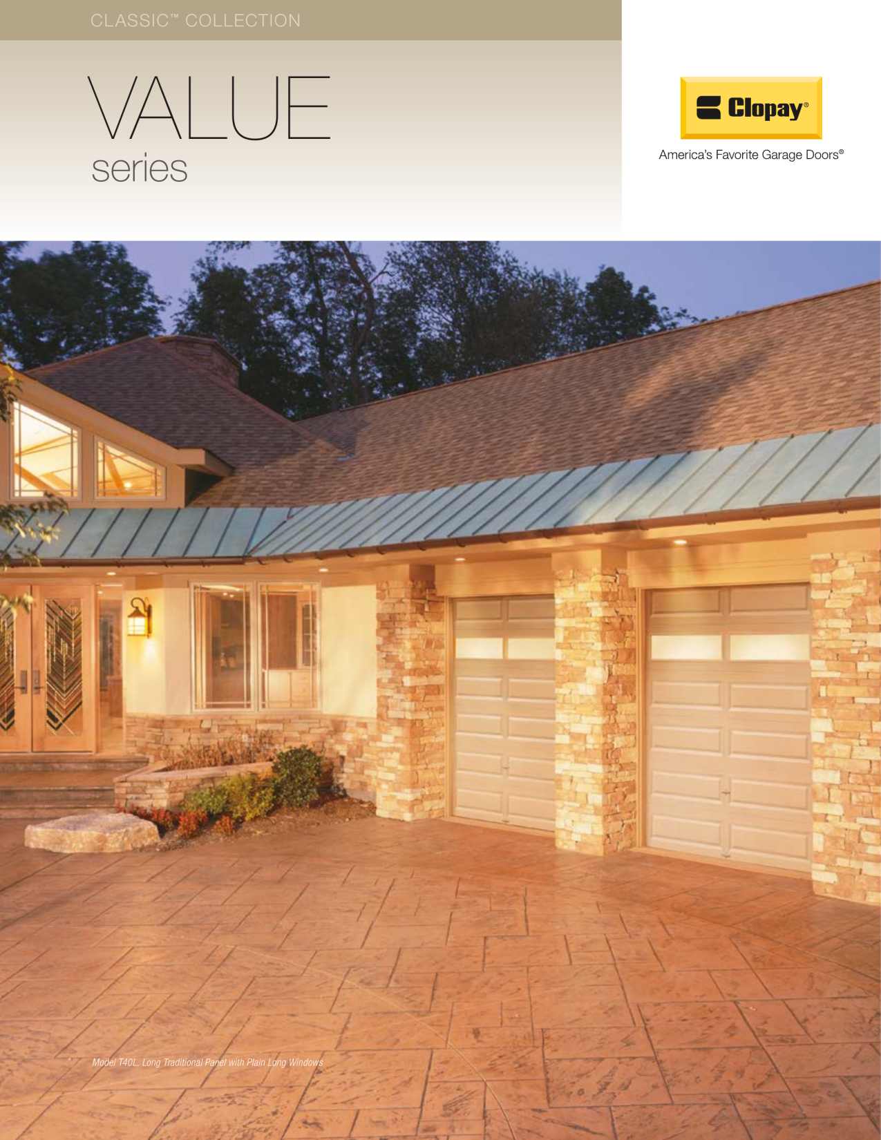 Clopay Corporation, Catalogs, Classic Collection - Value Series | ARCAT
