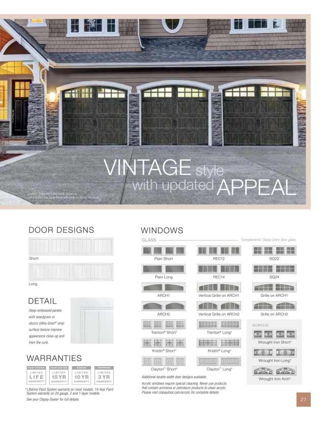 Clopay Corporation, Catalogs, The Imagine Brochure | ARCAT