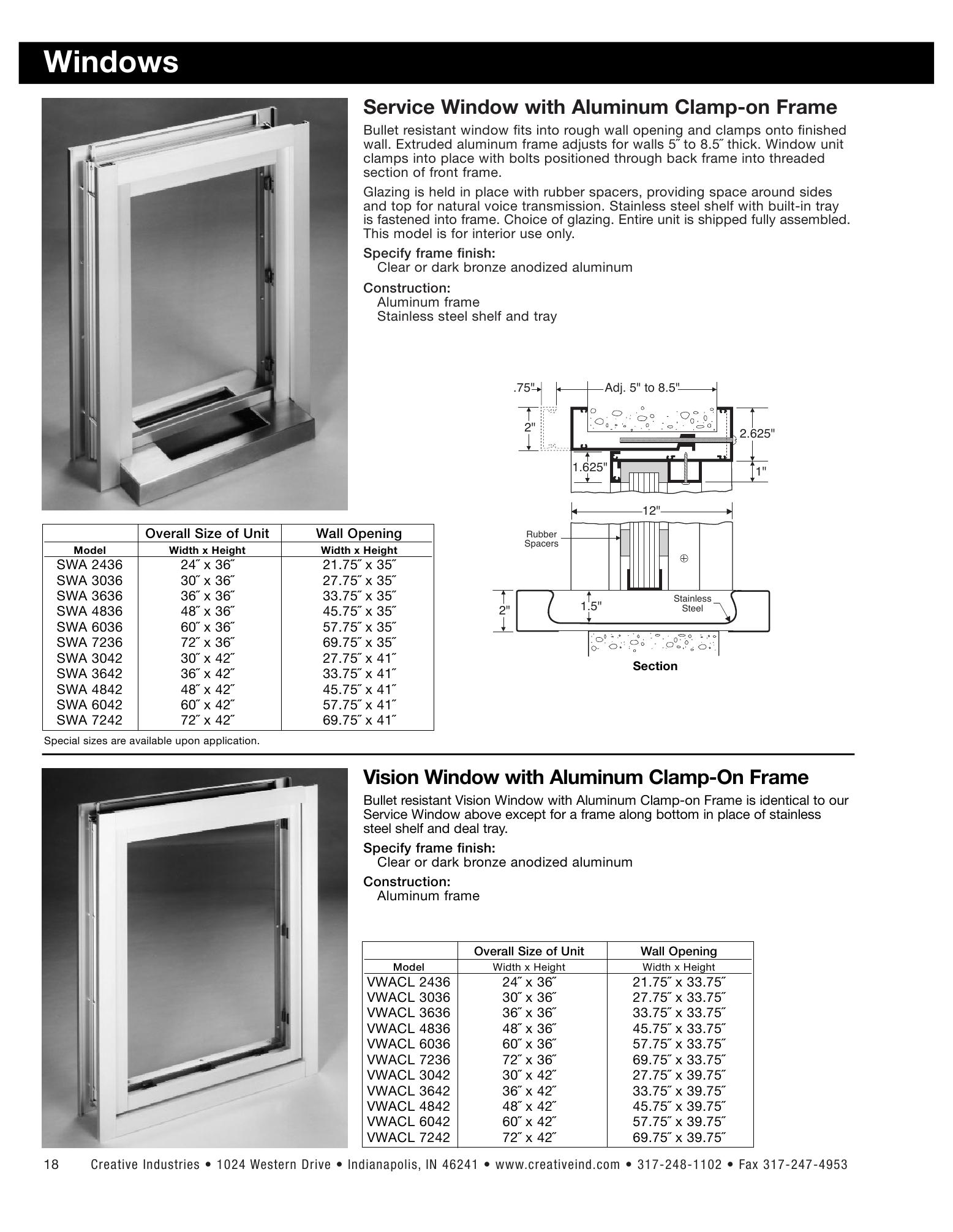 Creative Industries, Inc., Catalogs, Bullet-Resistant Protection | ARCAT