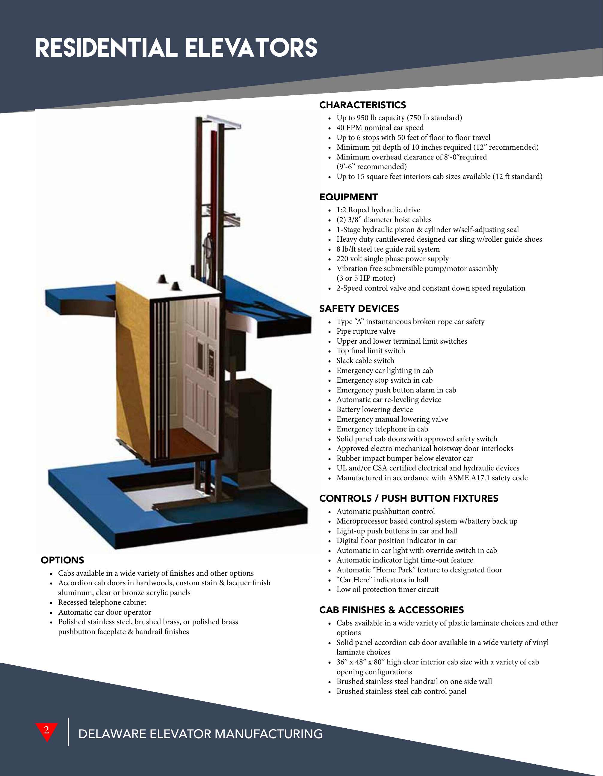 Delaware Elevator Manufacturing, Catalogs, Product Planning Guide 2020/2021 | ARCAT