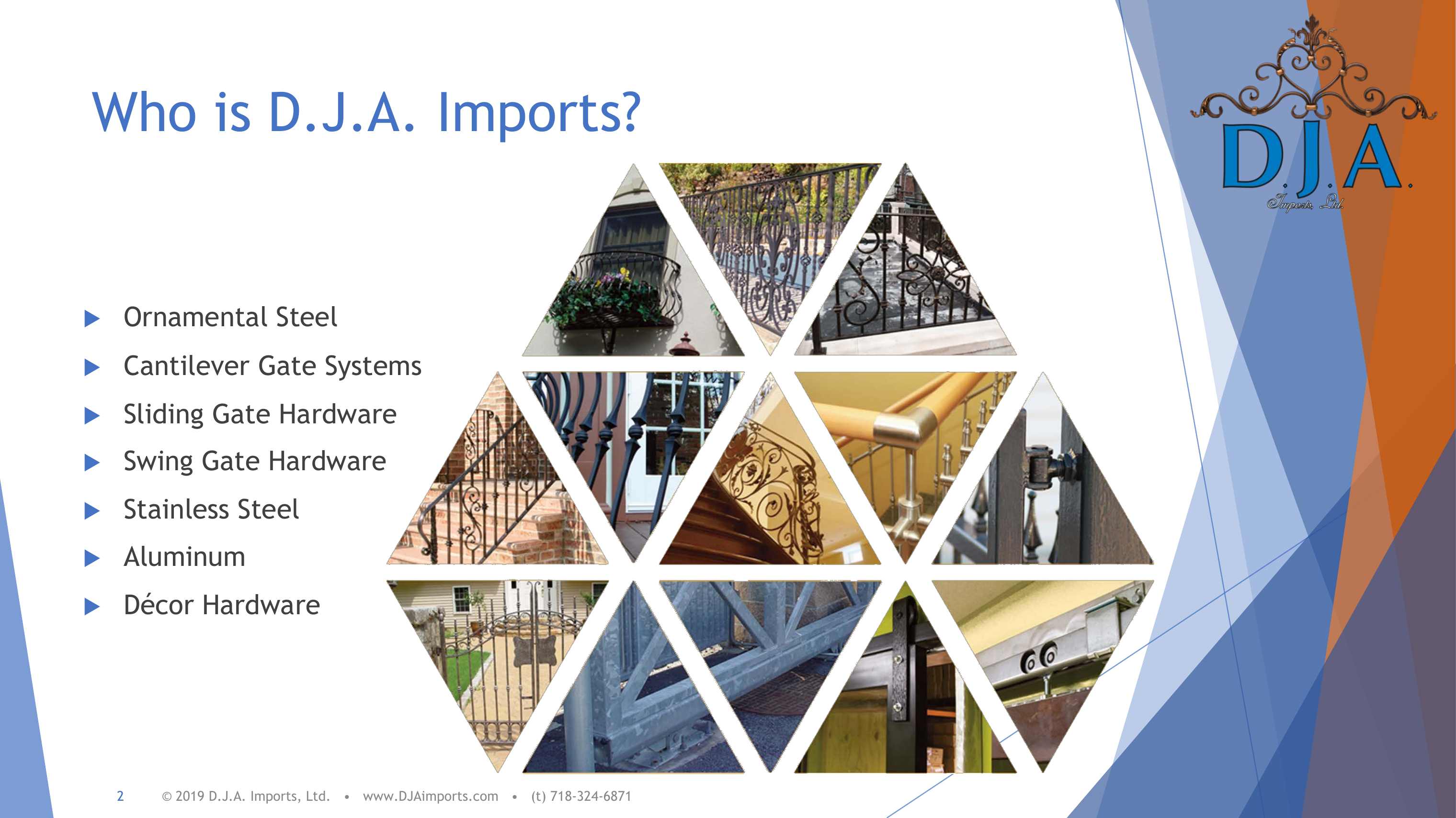 D.J.A. Imports, Ltd., Catalogs, Bifold and Telescopic Gate Hardware | ARCAT