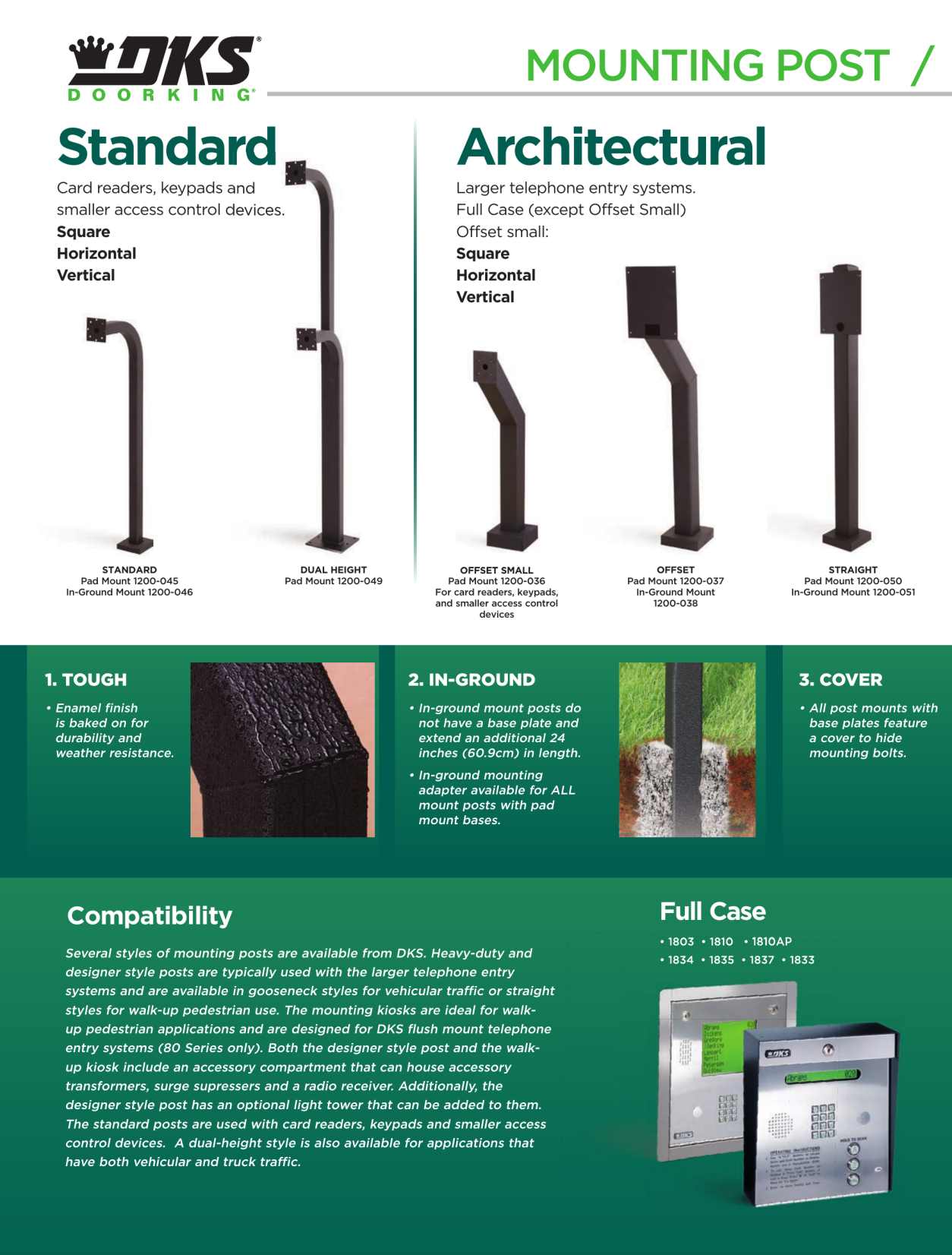 DoorKing, Catalogs, Mounting Post | ARCAT