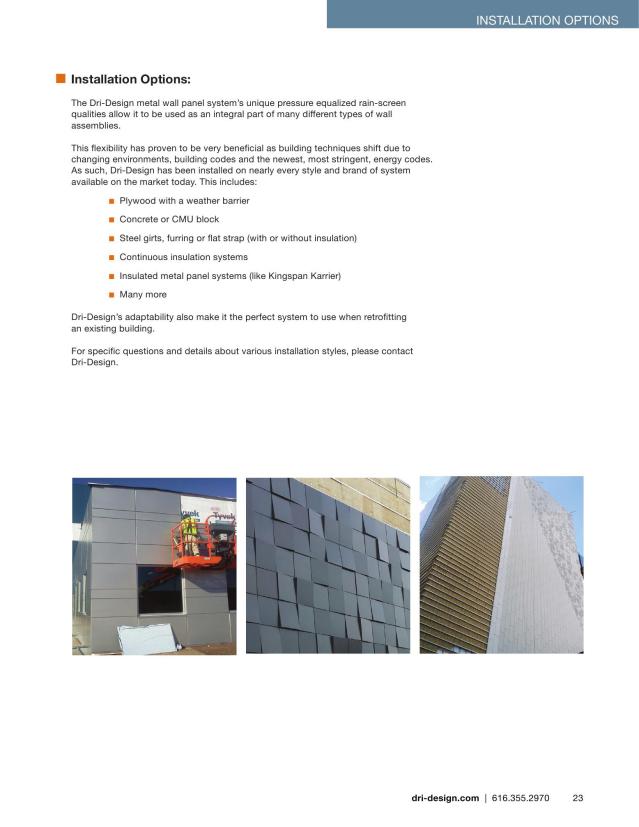 Dri Design, Inc., Catalogs, Design Guide | ARCAT