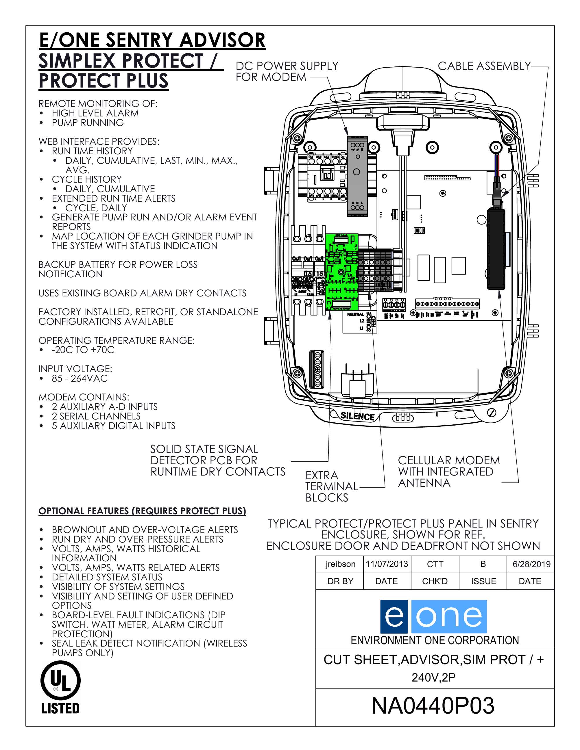 Environment One Corporation, Catalogs, E/One Sentry Advisor | ARCAT