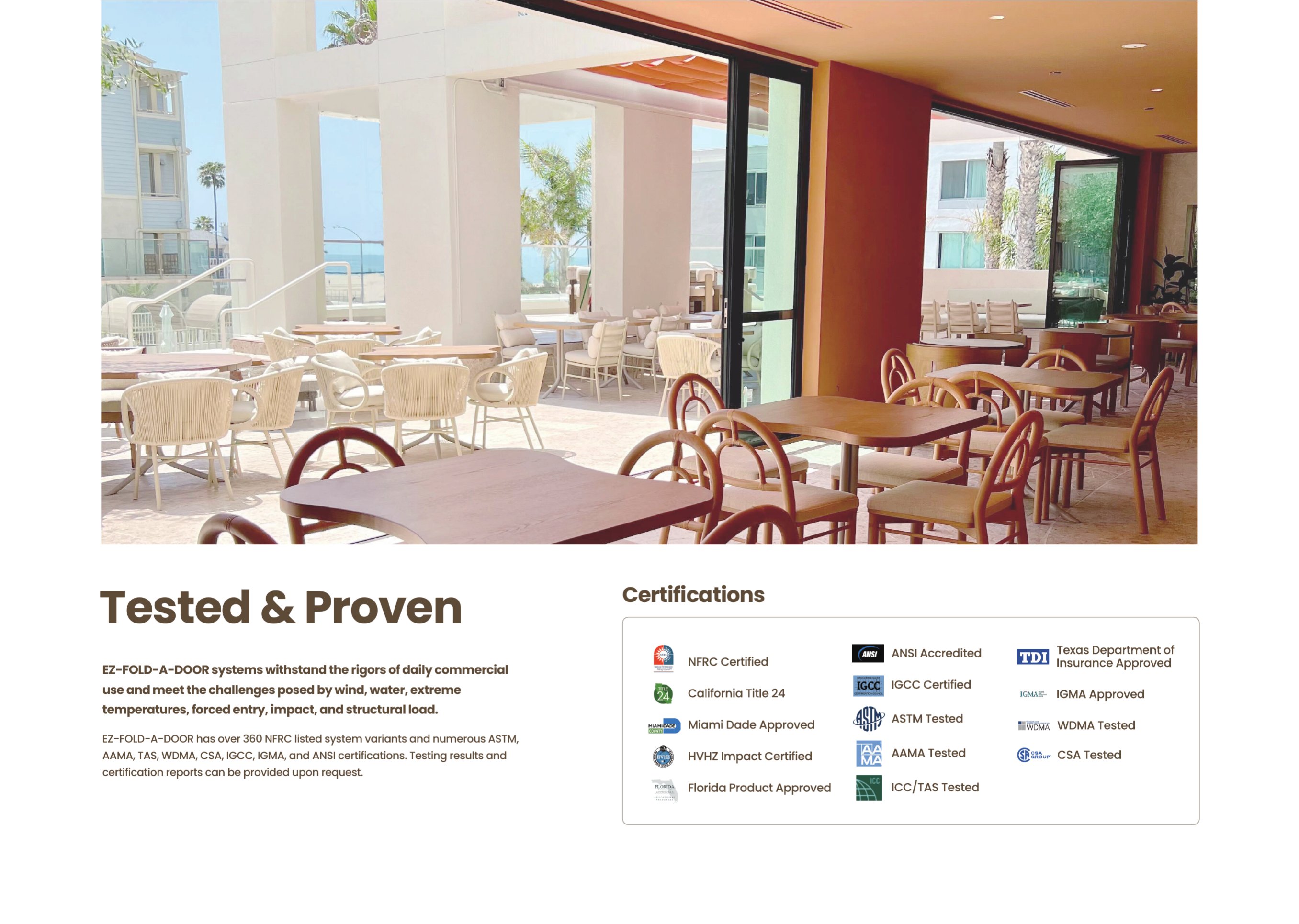EZ-FOLD-A-DOOR, Catalogs, EZ FOLD A DOOR Catalog Commercial | ARCAT