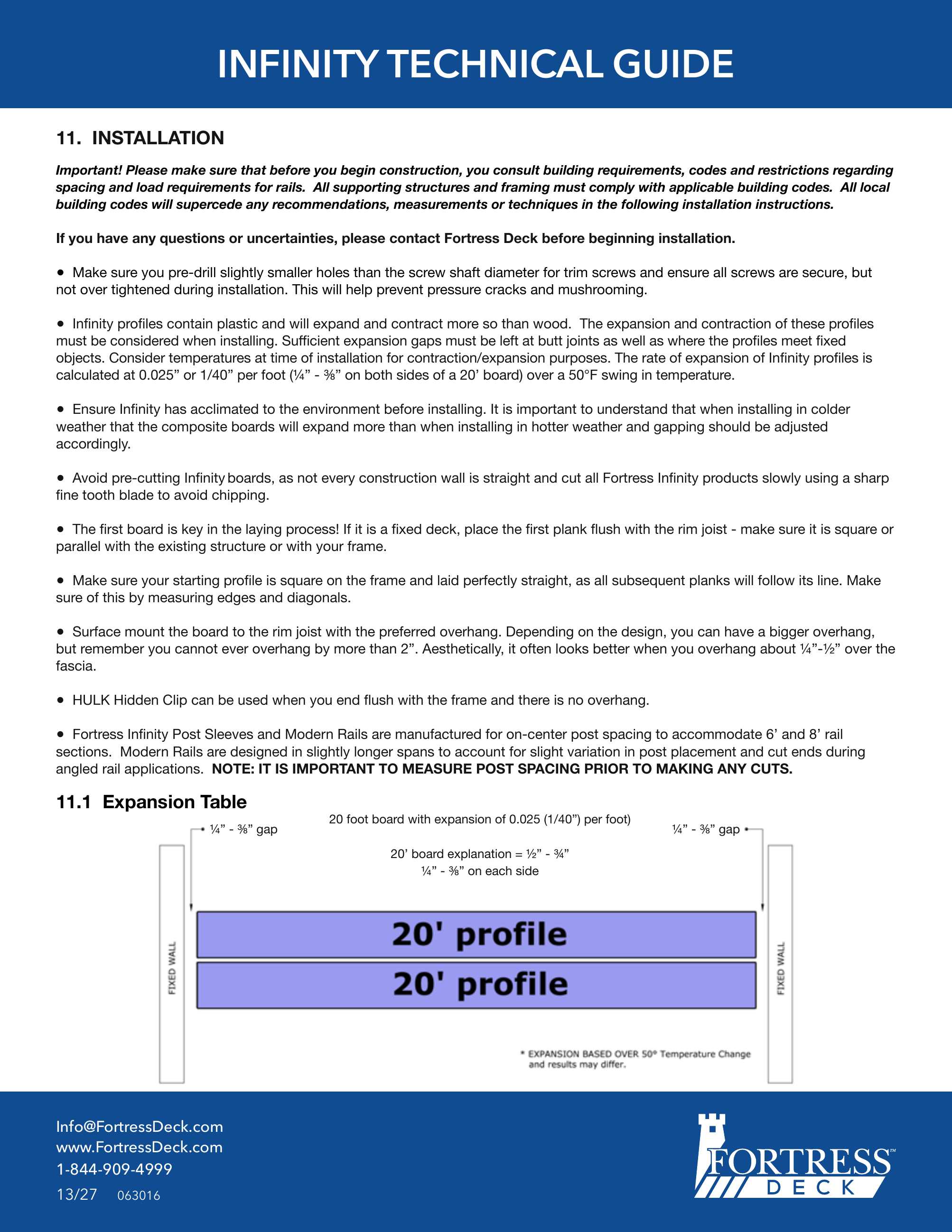 Fortress Deck Products, Catalogs, Infinity Technical Guide | ARCAT