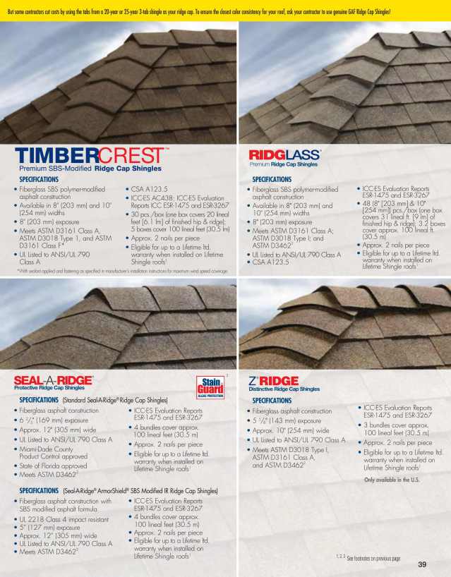 GAF Residential Roofing Products, Catalogs, Residential Roofing Guide ...