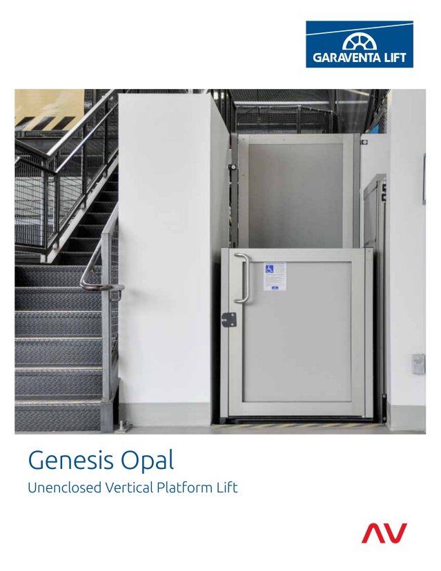Garaventa Lift, Catalogs, Genesis Opal Planning Guide | ARCAT