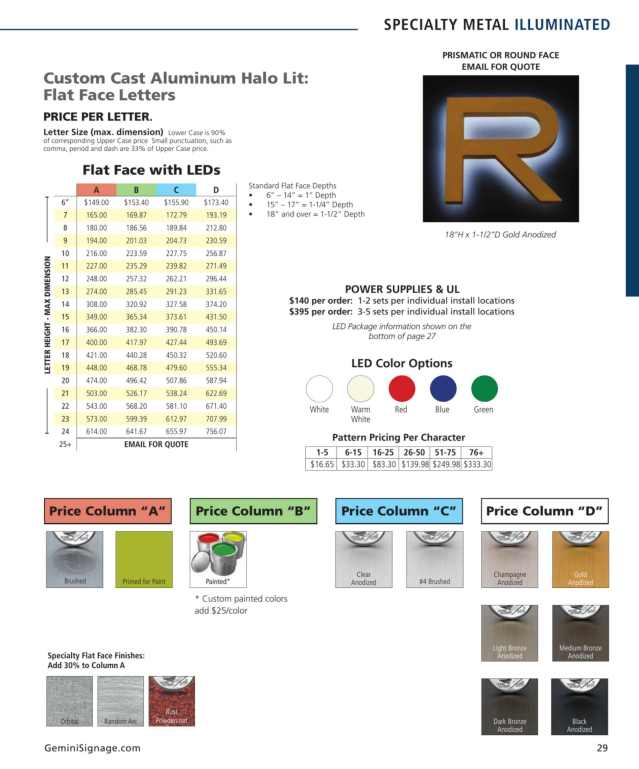 Gemini Inc., Catalogs, 2021 U.S. Illuminated Letters | ARCAT