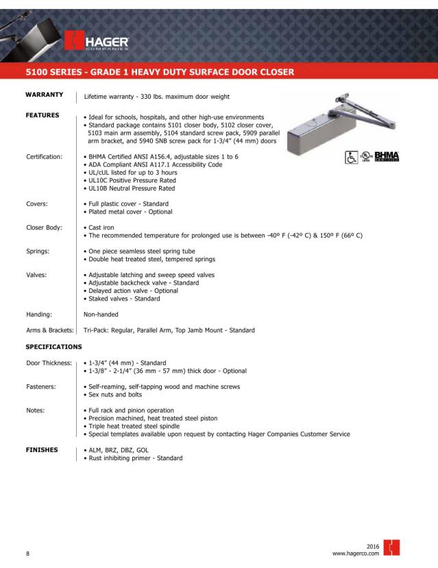 Hager Companies, Catalogs, Door Hardware Catalog | ARCAT
