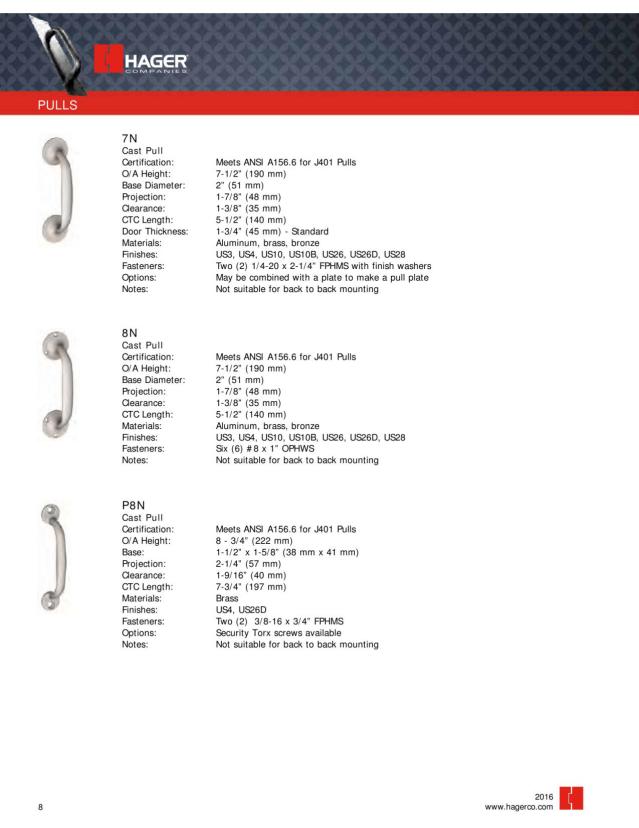 Hager Companies, Catalogs, Door Hardware Catalog | ARCAT
