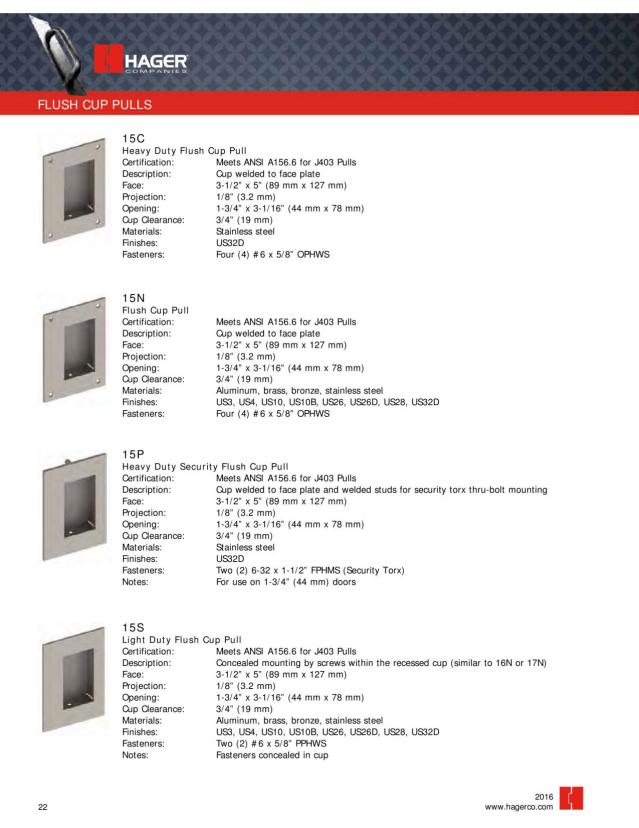 Hager Companies, Catalogs, Door Hardware Catalog | ARCAT