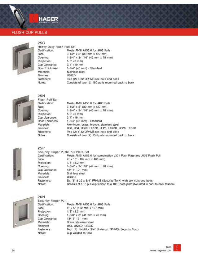 Hager Companies, Catalogs, Door Hardware Catalog | ARCAT