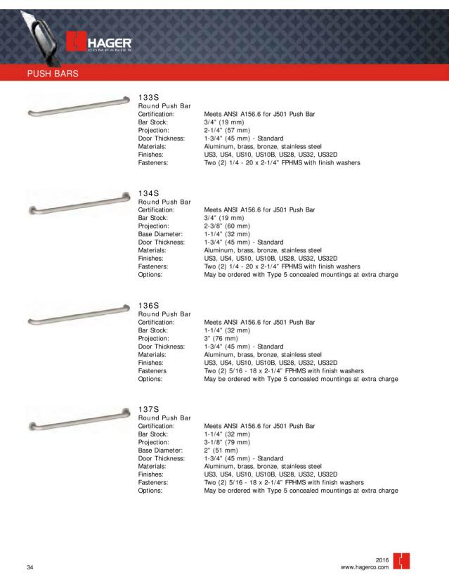 Hager Companies, Catalogs, Door Hardware Catalog | ARCAT