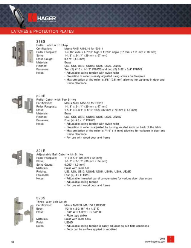 Hager Companies, Catalogs, Door Hardware Catalog | ARCAT