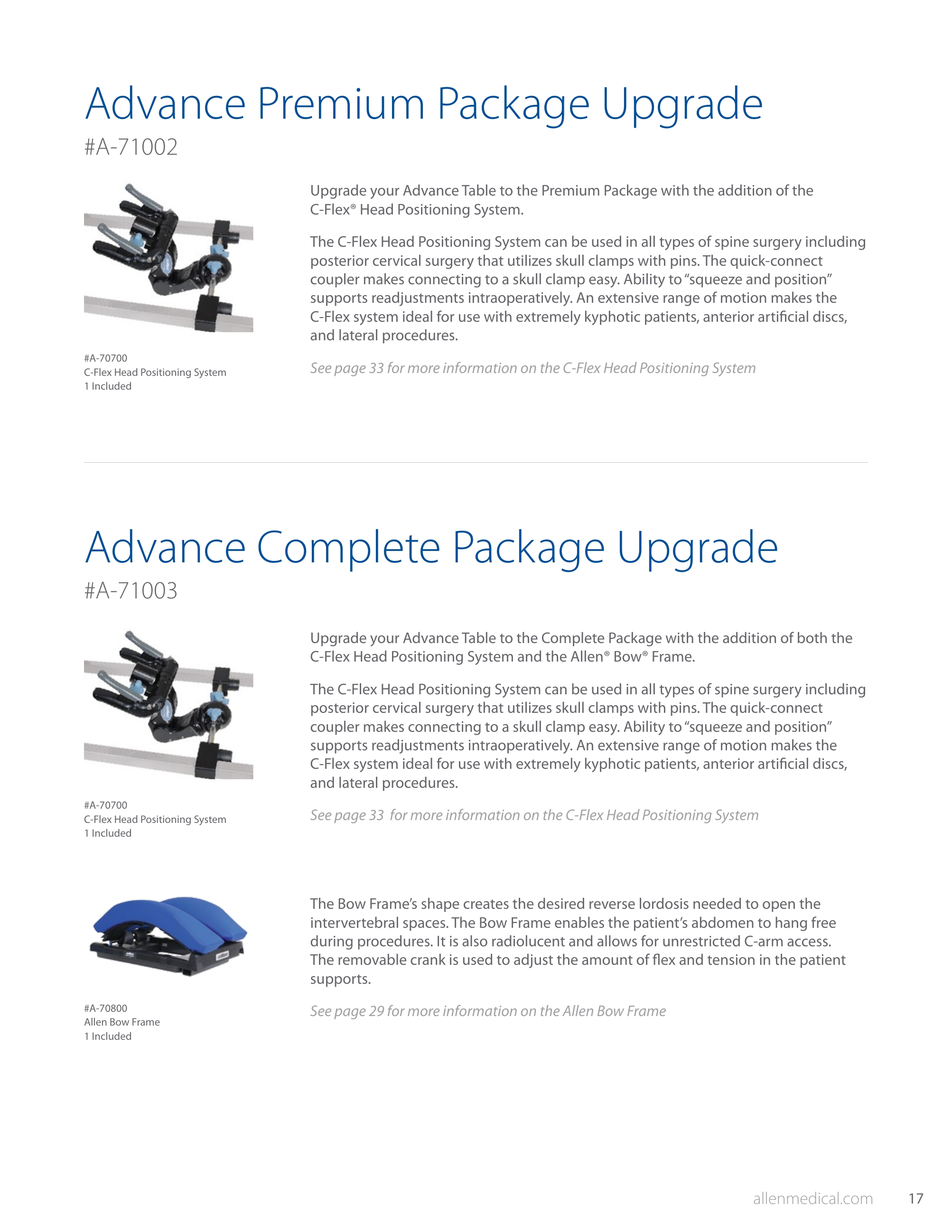 Hillrom, a Baxter Company, Catalogs, Allen Medical Spine Table | ARCAT