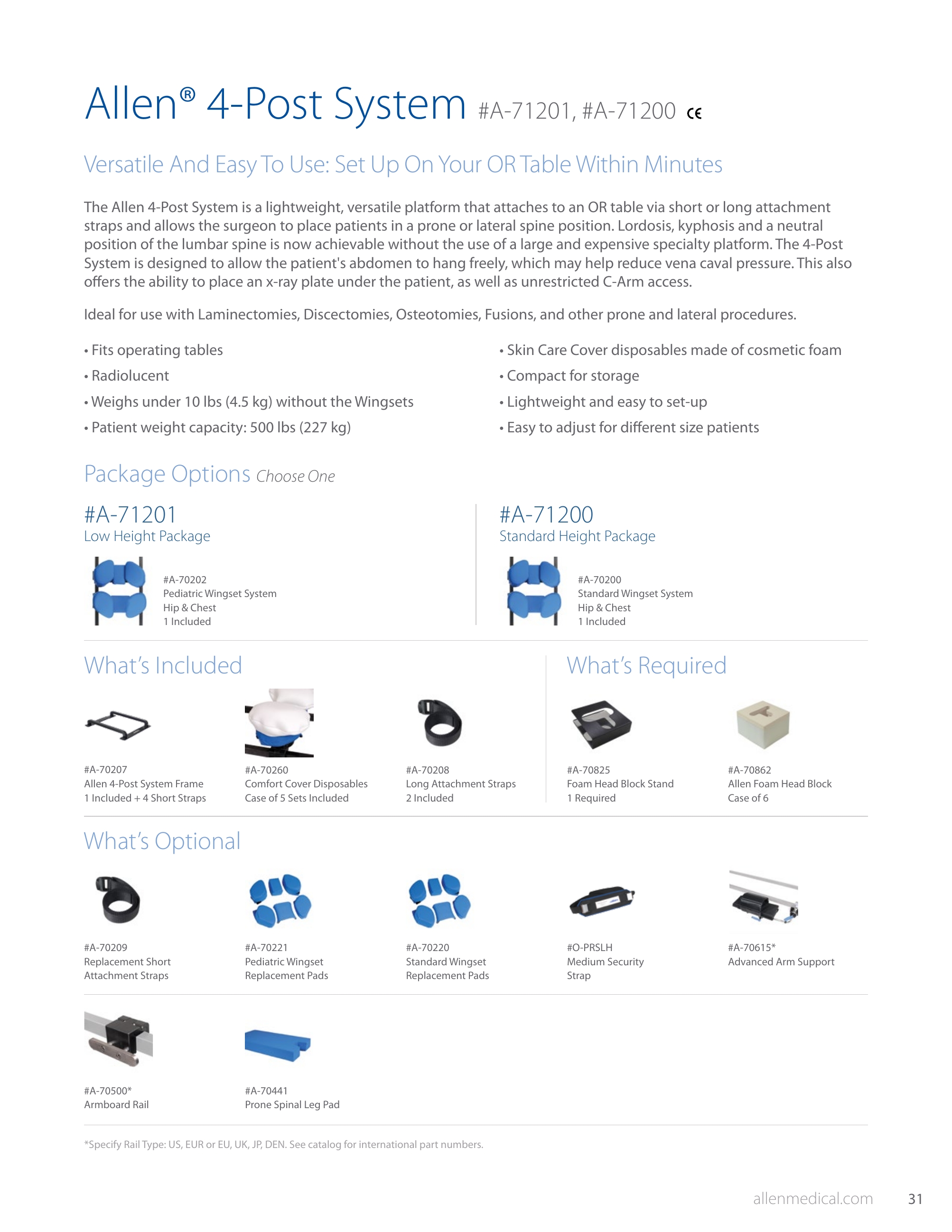 Hillrom, a Baxter Company, Catalogs, Allen Medical Spine Table | ARCAT