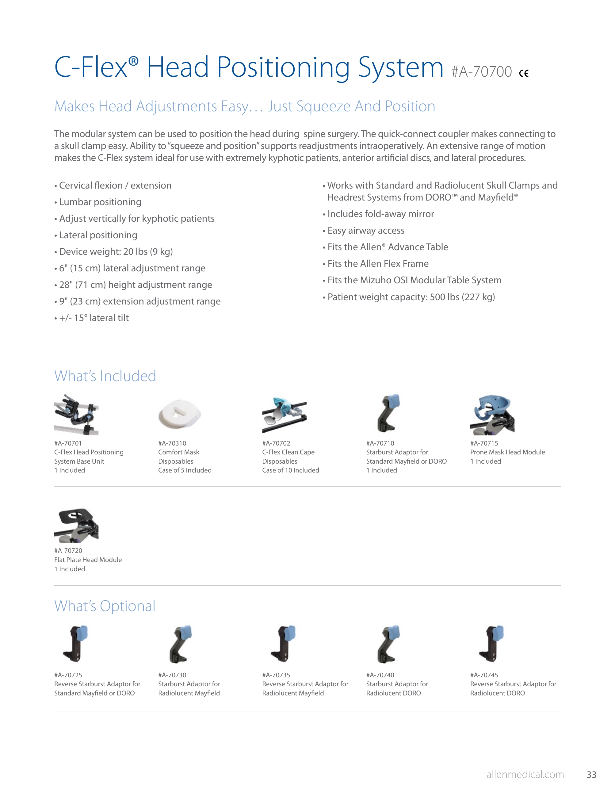 Hillrom, a Baxter Company, Catalogs, Allen Medical Spine Table | ARCAT