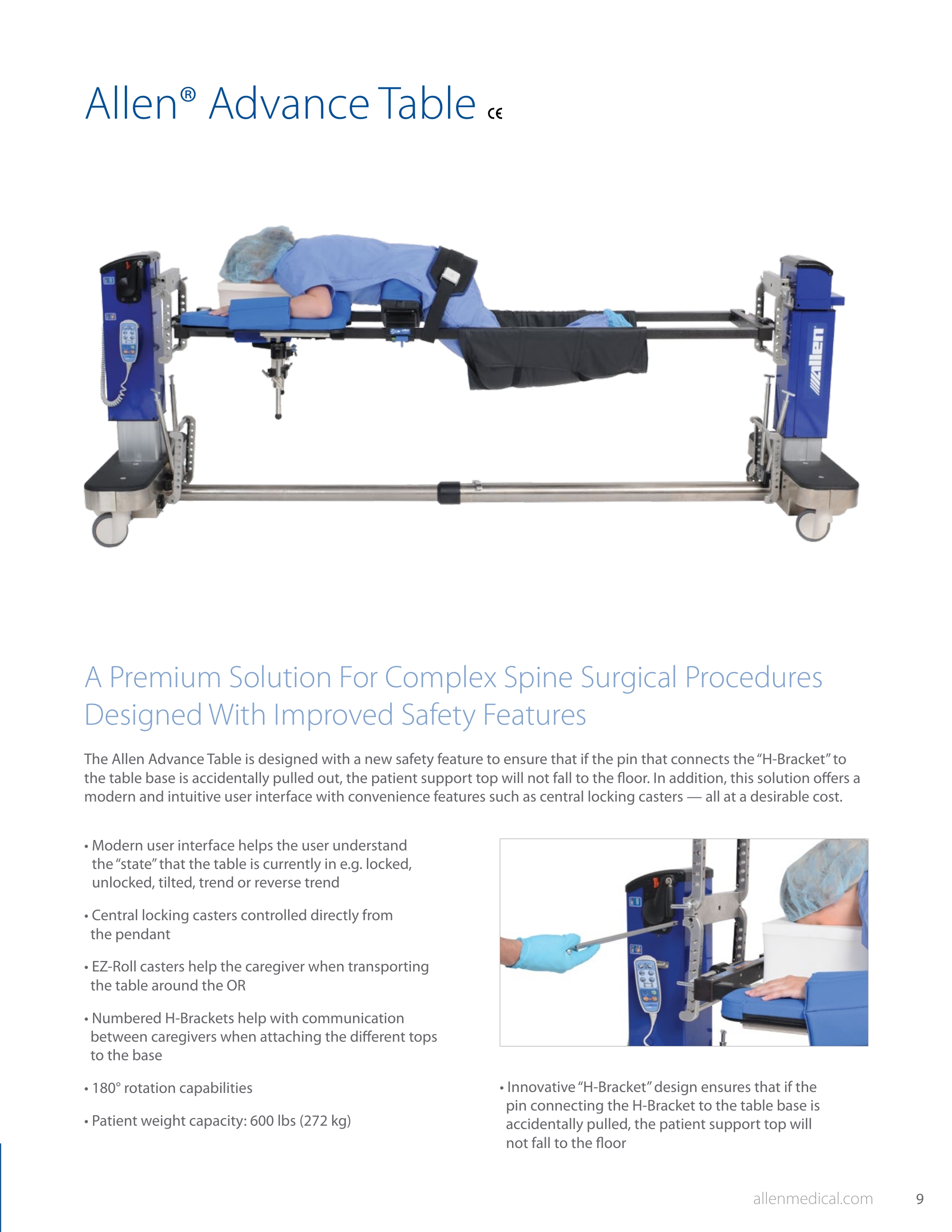 Hillrom, a Baxter Company, Catalogs, Allen Medical Spine Table | ARCAT